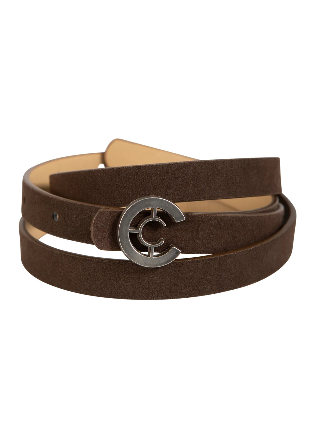 Coster Copenhagen- Logo Belt Tan Faux Suede – byhunterminx