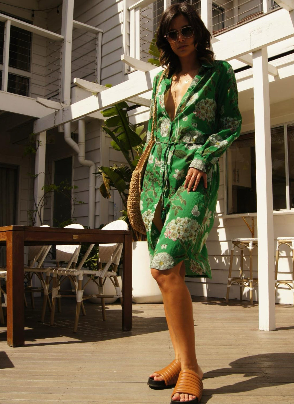 Amarlea - Dahlia Dress Emerald Floral – byhunterminx