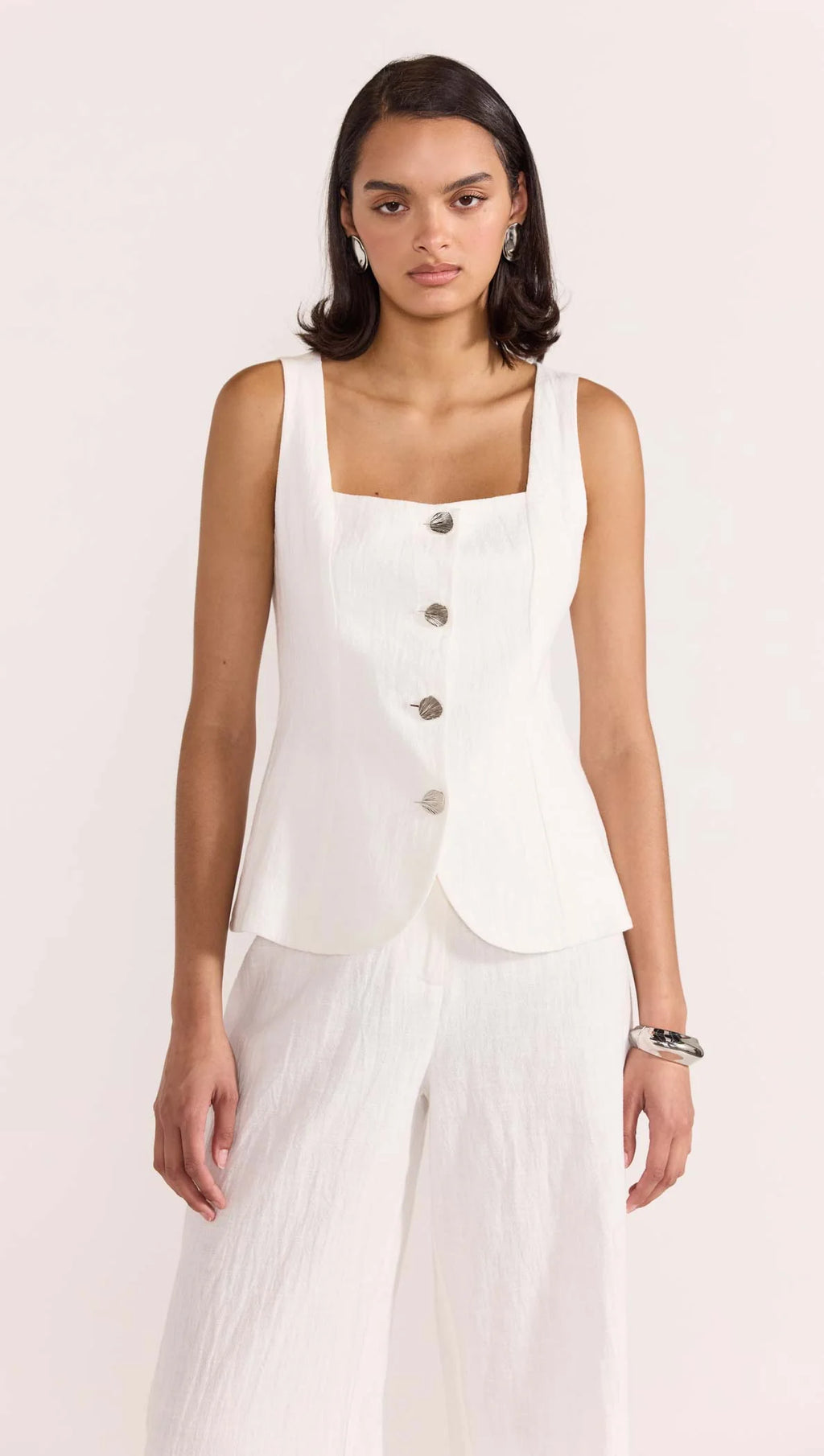 Staple the Label - Eden Vest White – byhunterminx